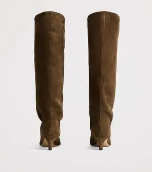 Sandro Suede Slouchy Knee-high Boots 55