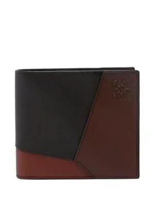 Loewe Puzzle Bi-fold Wallet In Classic Calfskin - Brown