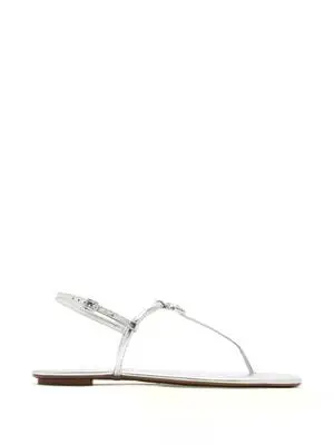 Schutz Crystal-embellished Leather Sandals