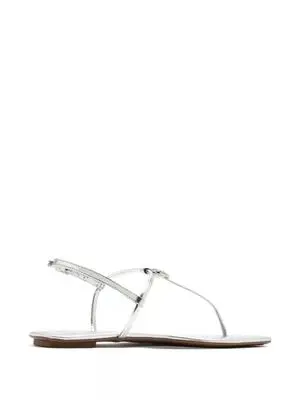Schutz Crystal-embellished Leather Sandals