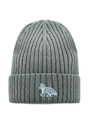 Maison Kitsuné Baby Fox Ribbed-knit Beanie Hat