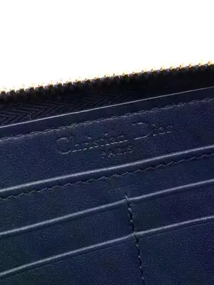 Dior 2000-2026 Lambskin Cannage Zip Around Wallet Long Wallets
