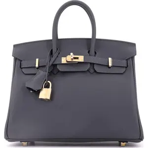 Hermès Birkin Handbag Verso Swift With Permabrass Hardware 25 - Grey