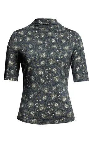 Veronica Beard James Mock Neck Top