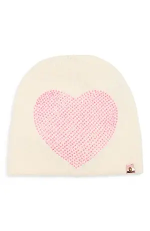 Kurt Geiger Hotfix Heart Beanie - Bone