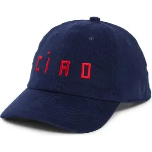 Clare V. Corduroy Baseball Cap - Navy
