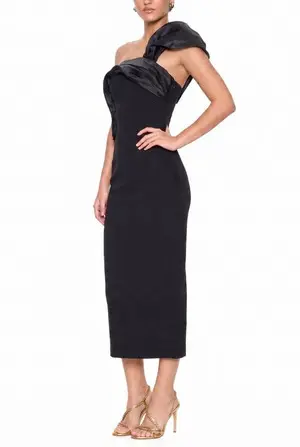 Rachel Rachel Roy Marevra One Shoulder Sculpted Midi Dress