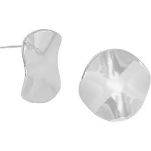 MARLYN SCHIFF Aliya Textured Disc Stud Earrings