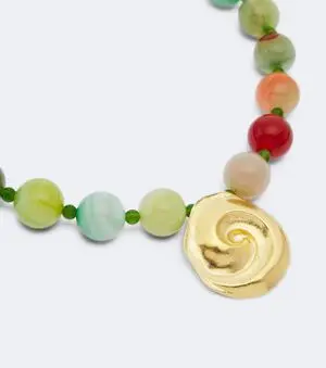 YSSO Cote 24kt -plated Beaded Necklace
