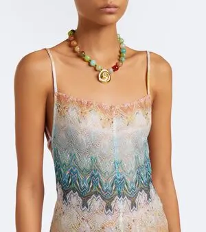 Missoni Lamé Sheer Open-back Jumpsuit