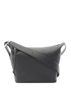Loewe 2000-2026 Leather Loop Hobo Crossbody Bag - Black