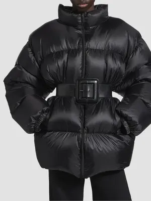 Balenciaga Belted Hourglass Short Puffer