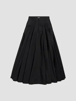 Balenciaga Godet Maxi Skirt - Black