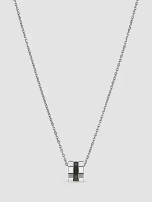 Chopard Ice Cube 18k White Gold & Ceramic Pendant Necklace - Multi
