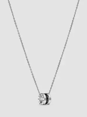 Chopard Ice Cube 18k White Gold & Ceramic Pendant Necklace