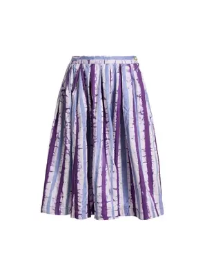BUSAYO Tejumola Tie-dye Striped Cotton Midi-skirt - Multicolour