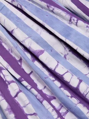 BUSAYO Tejumola Tie-dye Striped Cotton Midi-skirt