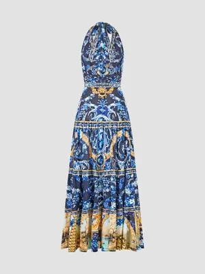 Camilla Halterneck Jersey Maxi Dress
