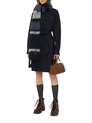 Max Mara Tech Wool Shirt Dress