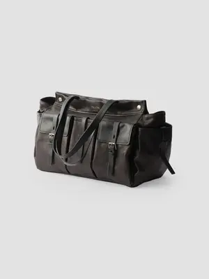 Prada Route Leather Tote Bag