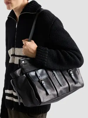 Prada Route Leather Tote Bag