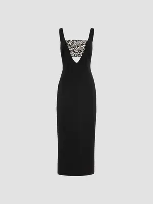 Ramy Brook Kessley Embellished Sheath Midi Dress - Black
