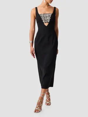 Ramy Brook Kessley Embellished Sheath Midi Dress