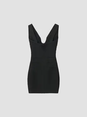 Herve Leger Noir Bandage Mini Dress