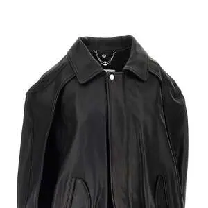 Rabanne Nappa Leather Bomber Cape