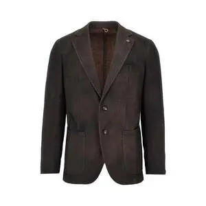 SANTANIELLO Wool-blend Destructured Jacket - Brown