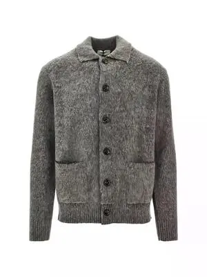PIACENZA CASHMERE 1733 Brushed Button-up Cardigan - Grey