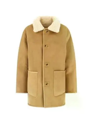 DUNST Faux-shearling Reversible Coat - Neutrals