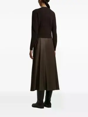 Peserico Mixed-media Lamé-stripe Maxi Dress