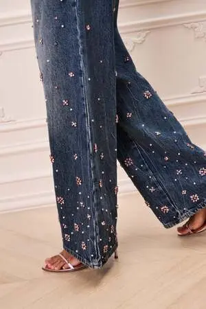 LoveShackFancy Bambie Bejeweled Jean