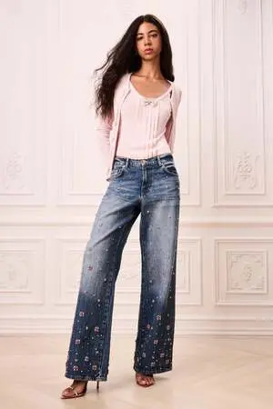 LoveShackFancy Bambie Bejeweled Jean
