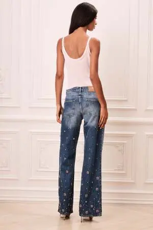 LoveShackFancy Bambie Bejeweled Jean