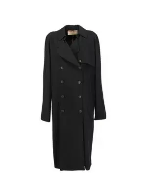 ANTONIO MARRAS VINTAGE Double-breasted Storm-flap Coat - Black