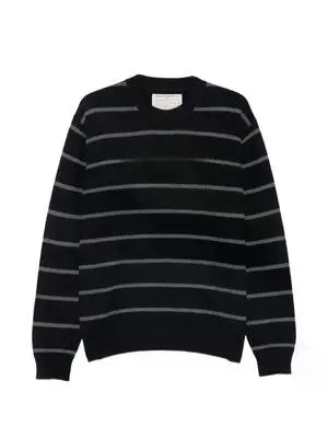 ORIGINAL VINTAGE Winston Striped Crew Neck Sweater - Blue