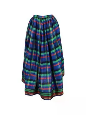 Guy Laroche Check Asymmetric Midi Skirt