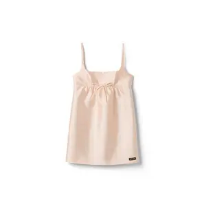 Miu Miu Embroidered Silk And Wool Dress - Peach