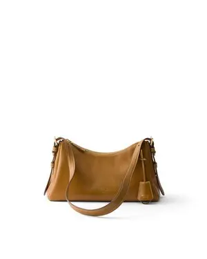 Prada Aimée Medium Leather Shoulder Bag - Neutral