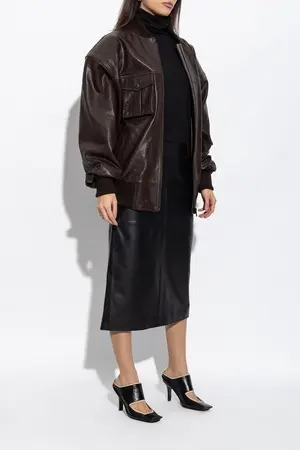 THE MANNEI Bomber’ Leather Jacket
