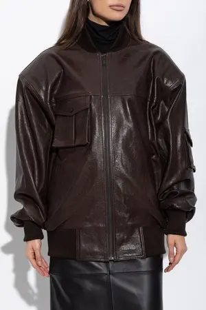 THE MANNEI Bomber’ Leather Jacket