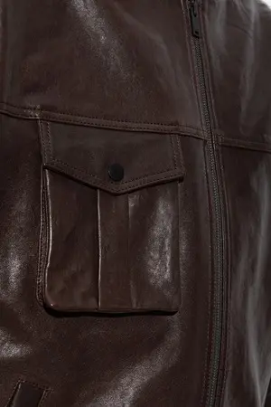 THE MANNEI Bomber’ Leather Jacket