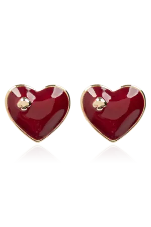 Kate Spade New York Heart-shaped Earrings - Red