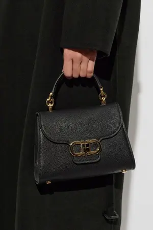 FERRAGAMO Leather Handbag ‘double