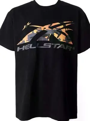 HELLSTAR Camo-print Logo-print T-shirt