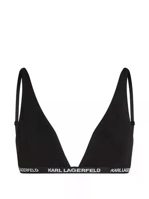 Karl Lagerfeld Logo Triangle Bra - Black
