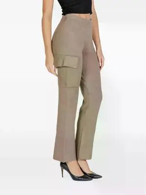VILA Knit-texture Side-pocket Trousers - Neutrals