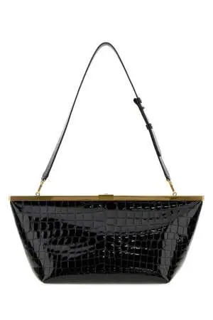 JIMMY CHOO Jimmy Choo Women Black Leather Ganache Clutch